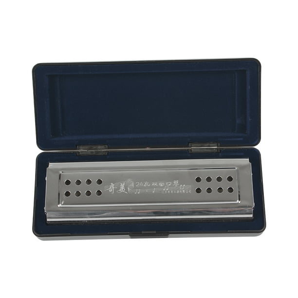 Yeacher 2-in-1 Tremolo Harmonica Mouth Organ Dural Key of C&G 24 Double ...