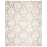SAFAVIEH Glamour Tiana Damask Area Rug, Grey/Ivory, 8' x 11' - Walmart.com