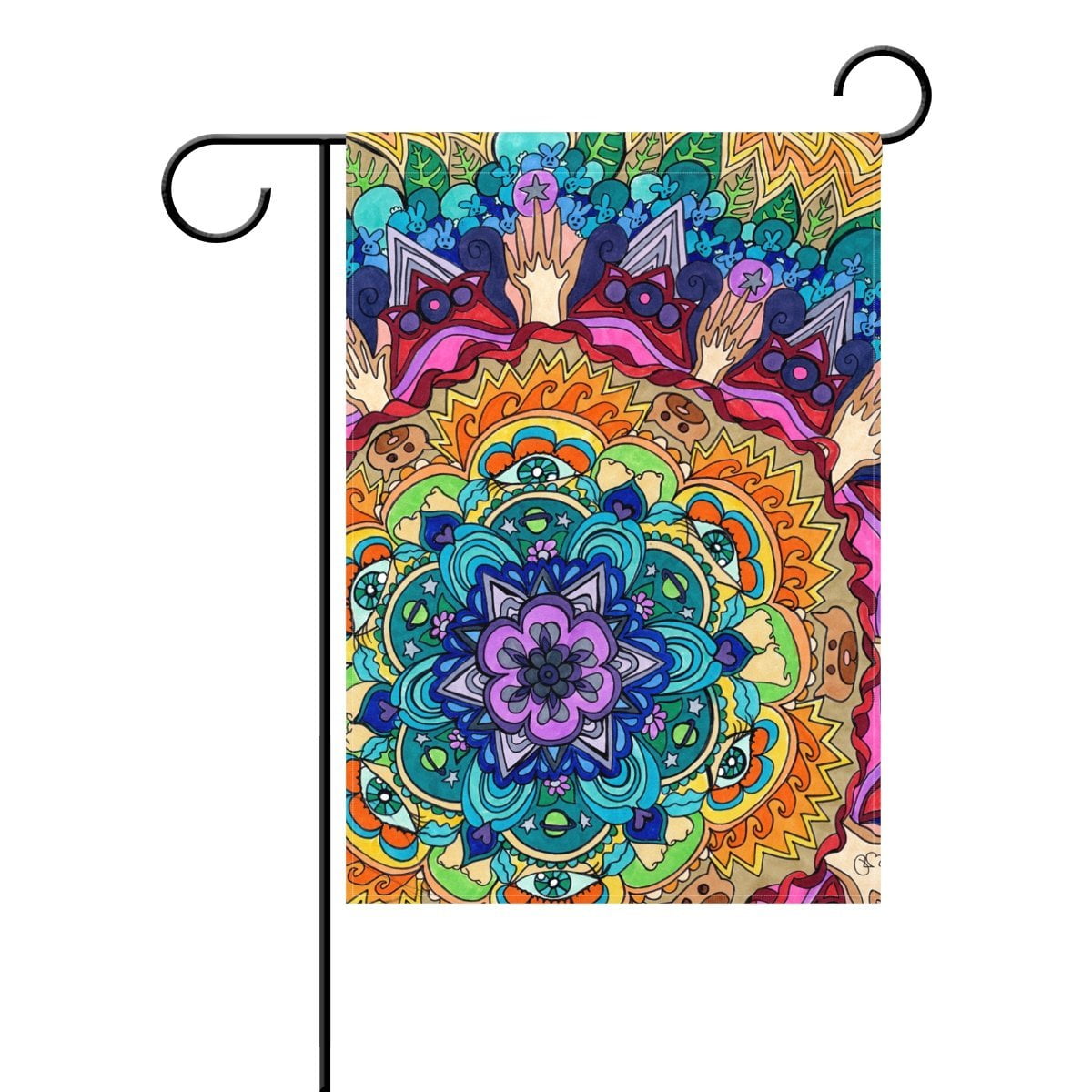POPCreation Trippy Mandala Polyester Garden Flag Outdoor Flag Home ...