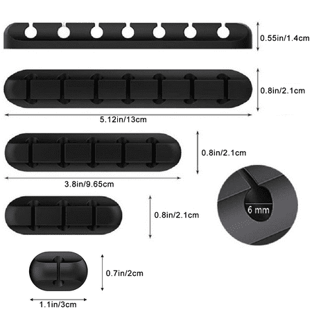 4 pieces cable holder cable clips self-adhesive for power cords, USB ...