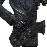 Saxophone Player Statue Sculpture in Patina Black Finish by Urban Port ...
