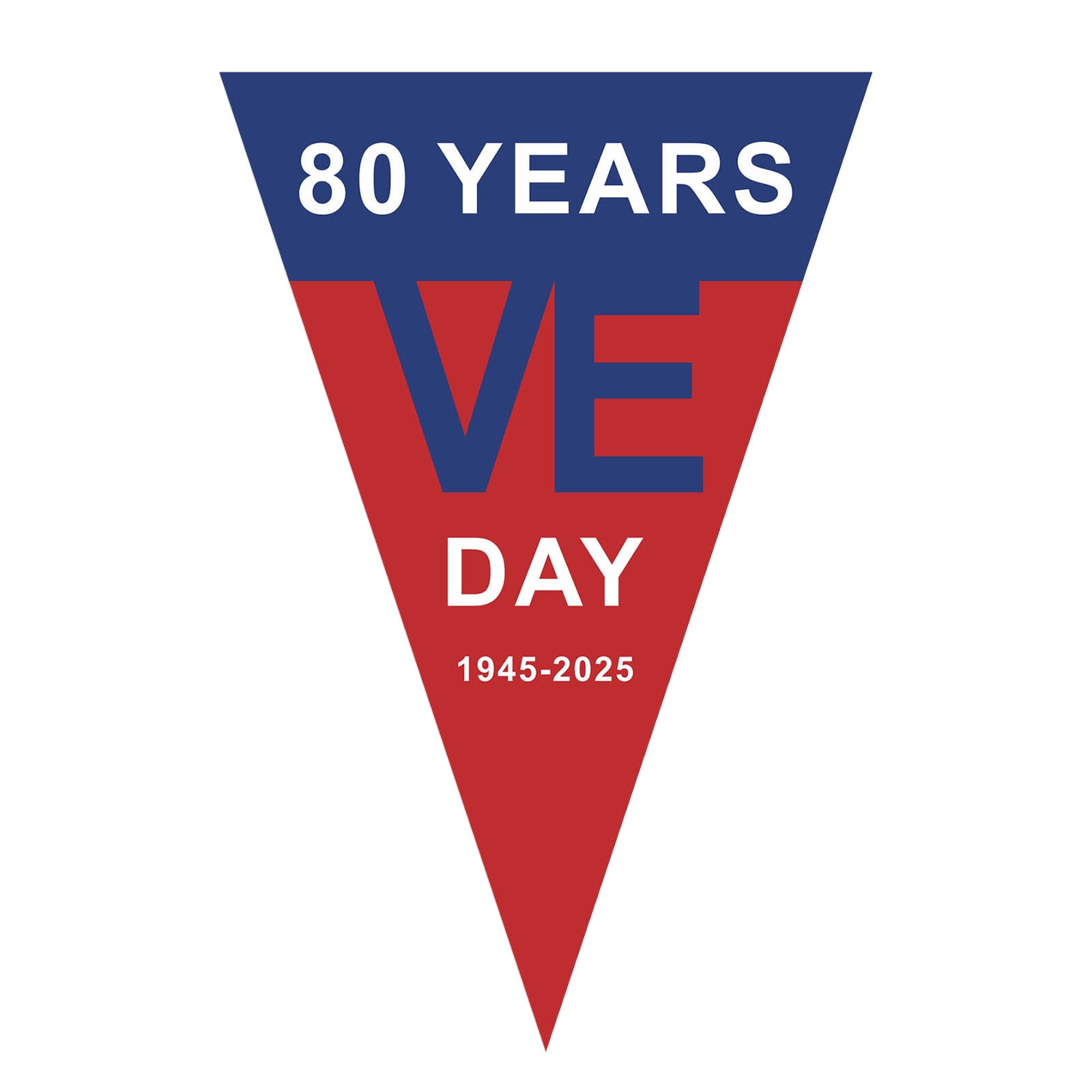 Binwennn 32.8ft Length 2025 VE Day 80th Bunting Banner 80 Years In ...