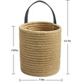 2 Pack Jute Hanging Baskets, Small Woven Boho Wall Hanging Rope Baskets ...