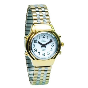 Ladies Touch Talking Watch- Large Face- Blue Rubber Band - Walmart.com