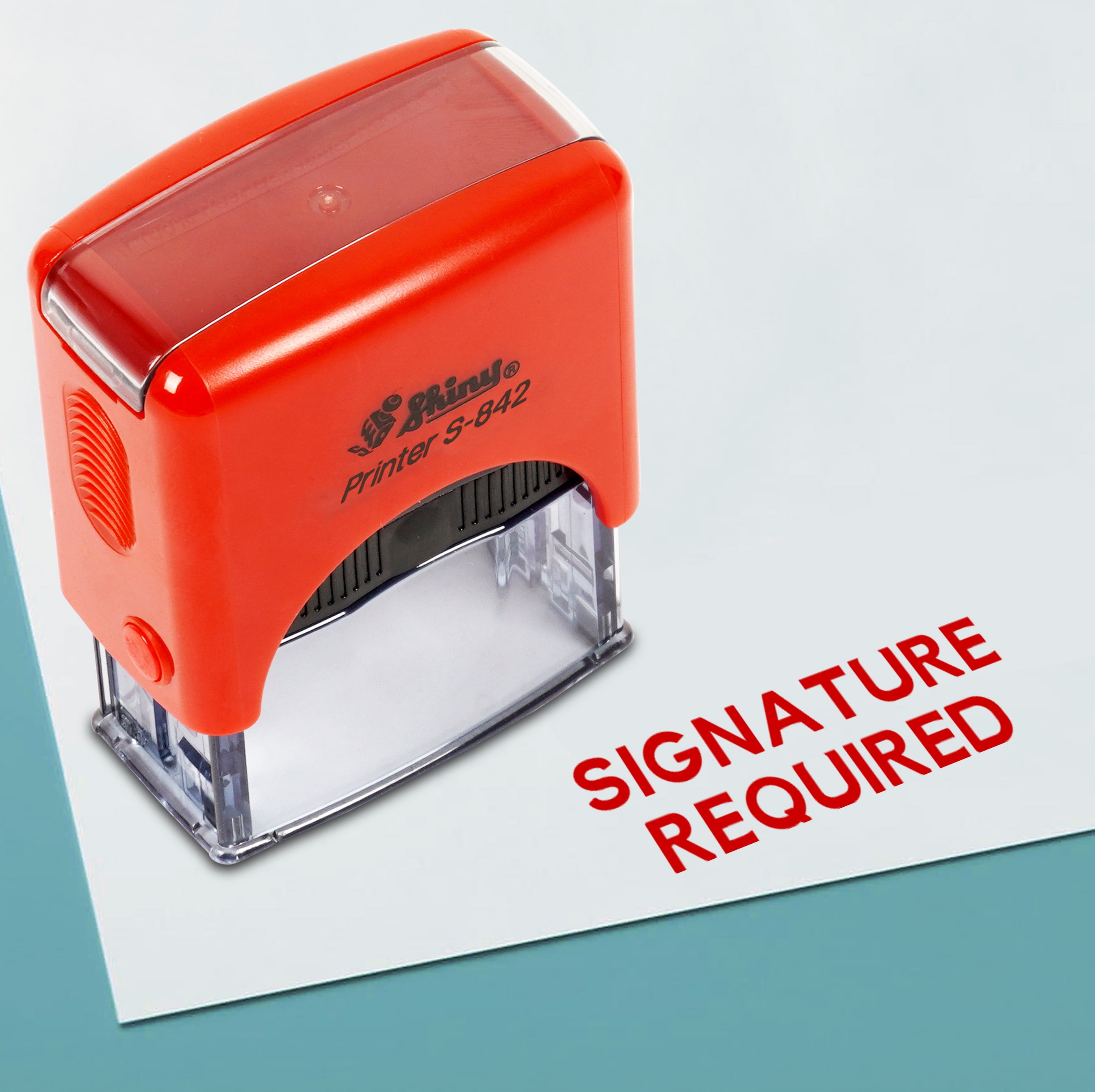 Printtoo Signature Required Self Inking Rubber Stamp Pre,Inked Office ...