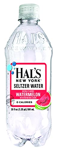Hal's New York Seltzer Water 20 Fl Oz (Pack of 6) (Watermelon ...