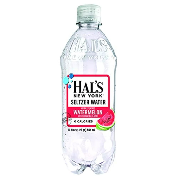 Hal's New York Seltzer Water 20 Fl Oz (Pack of 6) (Watermelon ...