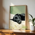 Affixzi Sleeping Black Labrador Print, Black Dog Wall Art, Cozy Animal ...