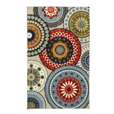 Mohawk Home New Wave Whinston Multi Printed Area Rug, 7'6"x10', Teal ...