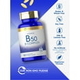 Vitamin B50 Complex | 180 Caplets | Vegetarian, Non-GMO, Gluten Free ...