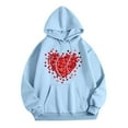 FASHOFT Cute Valentine Day Hoodies For Women Love Heart Graphic ...