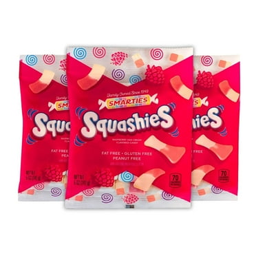 Smarties Squashies Juicy Gummy Foam Candy, Raspberry and Cream Flavor ...