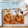 Burnt Orange Pumpkins Fall Cabinet Curtain 28"Wx51"L,Dustproof Storage ...