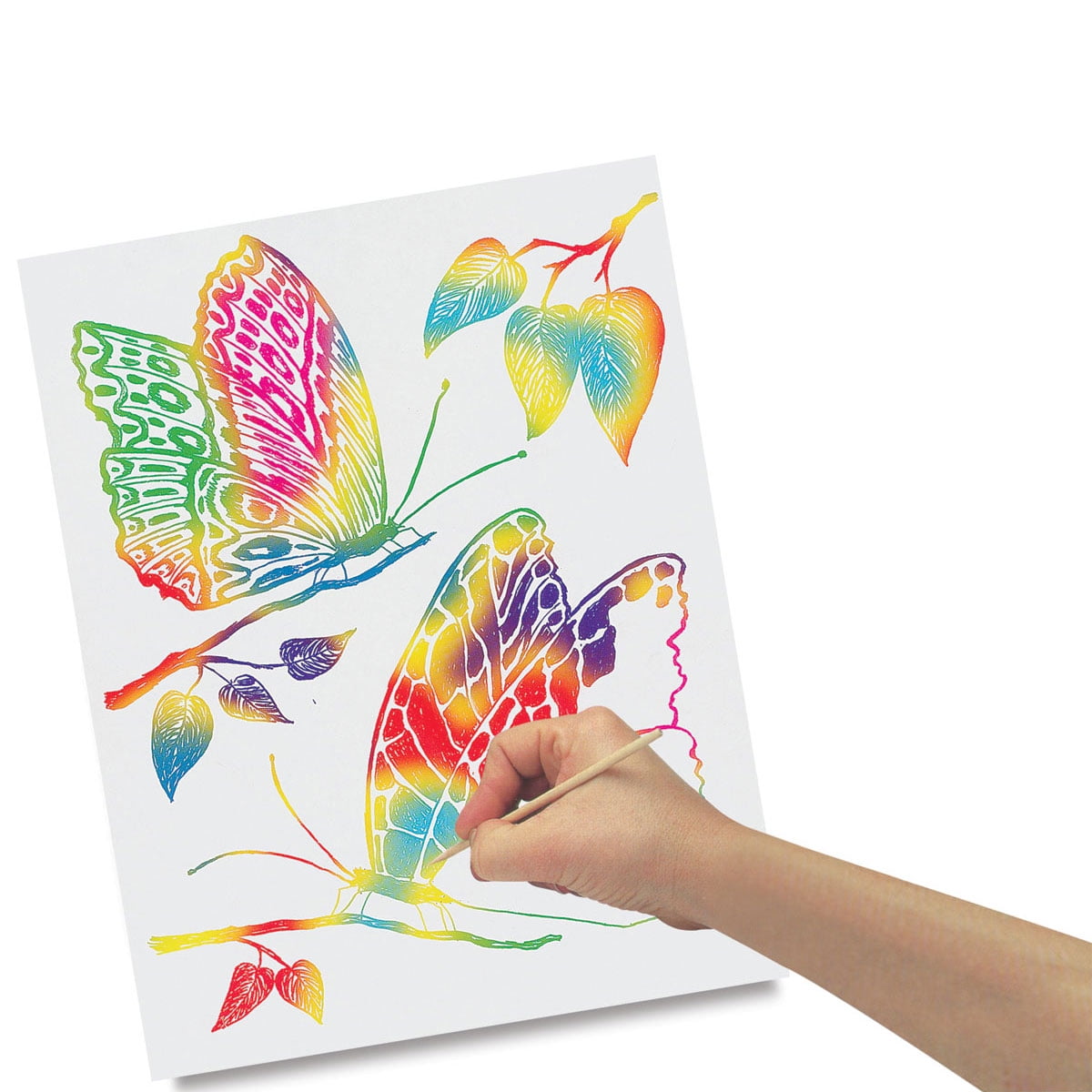 Melissa & Doug Scratch Art Paper - White-Coated Rainbow, 12 Sheets ...