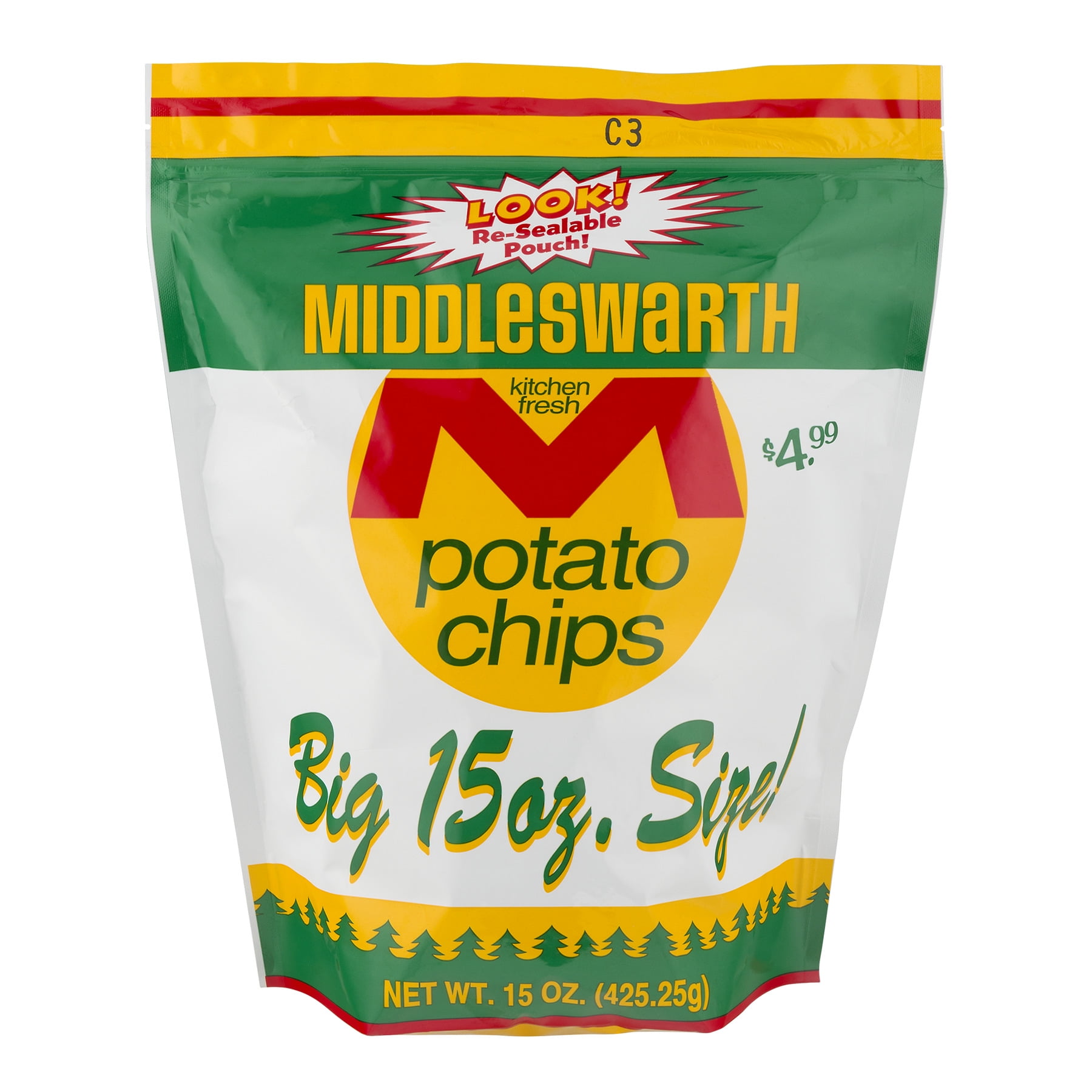 Middleswarth Potato Chips Big Size, 15 Oz. - Walmart.com