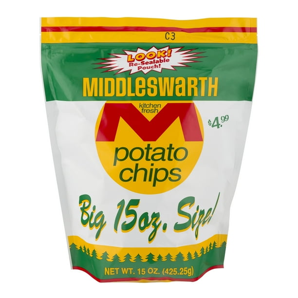 Middleswarth Potato Chips Big Size, 15 Oz. - Walmart.com