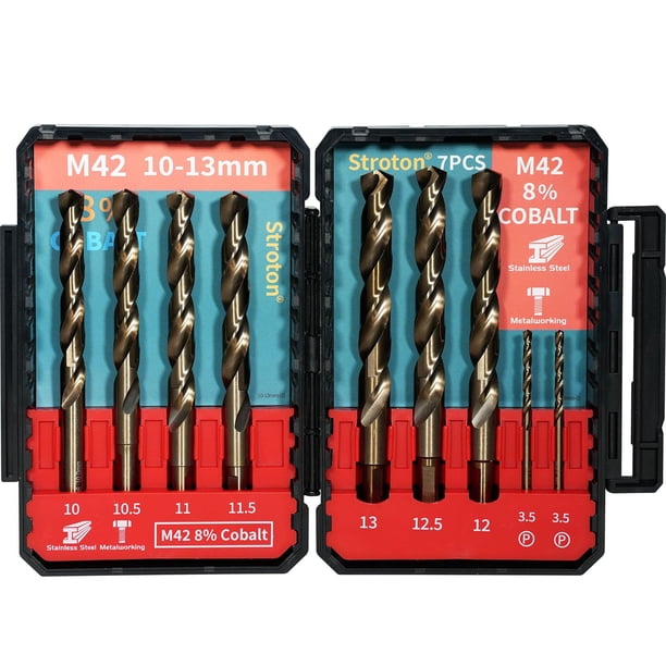 Juego de Brocas STROTON Métrico M42 con 8% de Cobalto para Acero ...