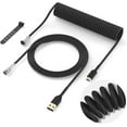 LINYAN-Coiled Keyboard Cable - Detachable Aviator Coiled Cable for ...