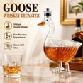 3D Goose Shaped Glass Whiskey Decanter 350ml Clear High Borosilicate ...