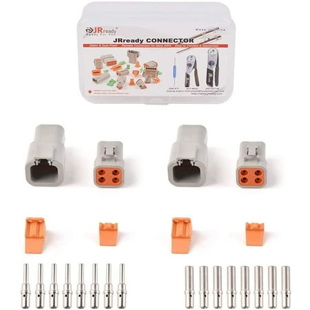 JRready ST6245 DTP 4 Pin Connector Kit Gray Waterproof Electrical Wire ...