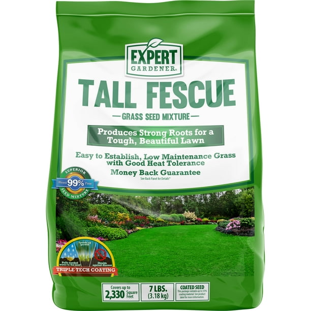 Expert Gardener Tall Fescue Drought Resistant Grass Seed Mix, for Sun ...