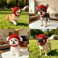 Sakerplus 2026 Red Knit Dog Beanie - Warm Winter Hat with Ear Flaps ...