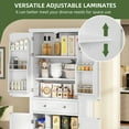 Uforic 72'' Tall Kitchen Pantry Cabinet with Drawer, 4 Door Pantry ...