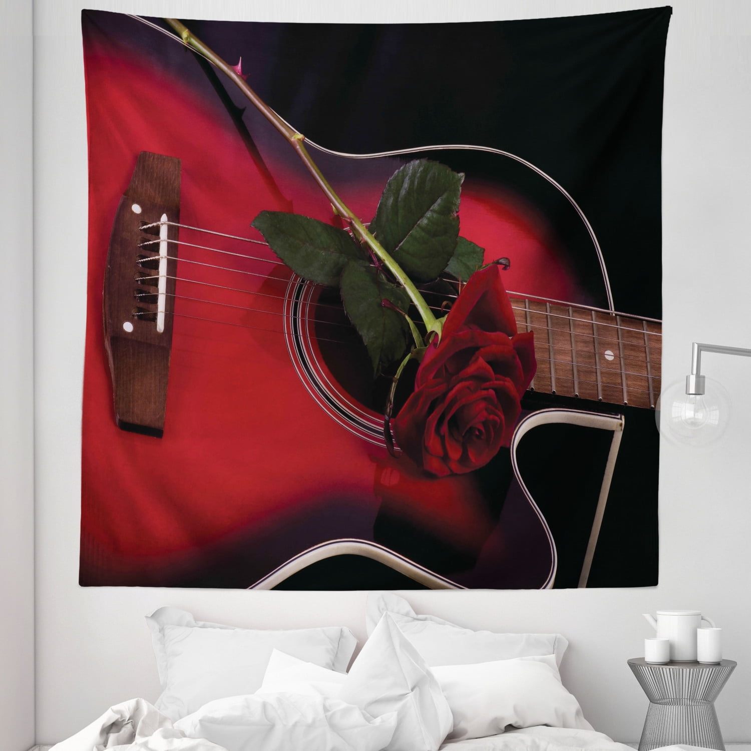 Spanish Tapestry, Spanish Musician Portugal Hand Made Guitar with ...