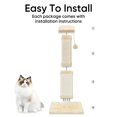 32 Inch Beige Sisal Cat Scratching Post for Large Indoor Cats - Walmart.com