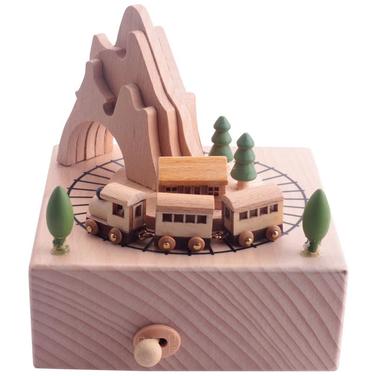 Click here for Unbranded Wooden Musical Box Featuring Mountain Tu... prices