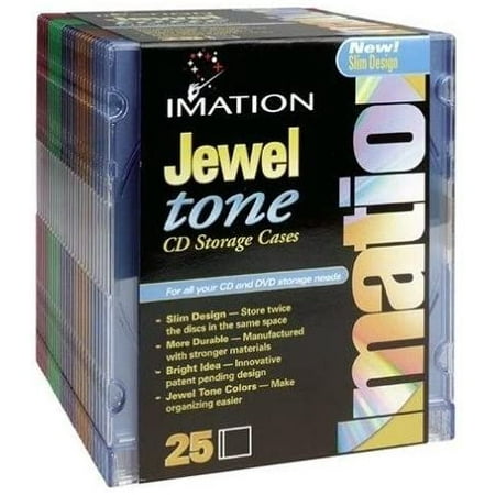 Imation Slim Design Neon Jewel Case 25 Pack | Walmart Canada