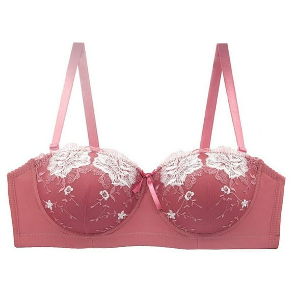 Deepwonder Women Bra Half Cup Push up Thin Lingerie Embroidery ...