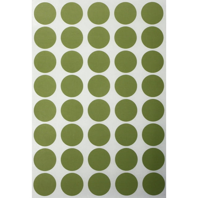 Royal Green Color Coding Labels 19mm Olive Green Dot Stickers 3/4 Inch ...