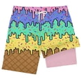 Angala Kids Shorts Ice Cream Print Shorts Elastic Waist Summer Double ...