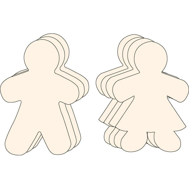 Kid Shape Set Single Color Super Cut-Outs- 8” x 10” - Walmart.com