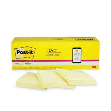 Original Recycled Note Pad Cabinet Pack, 3" x 3", Canary Yellow, 75 ...