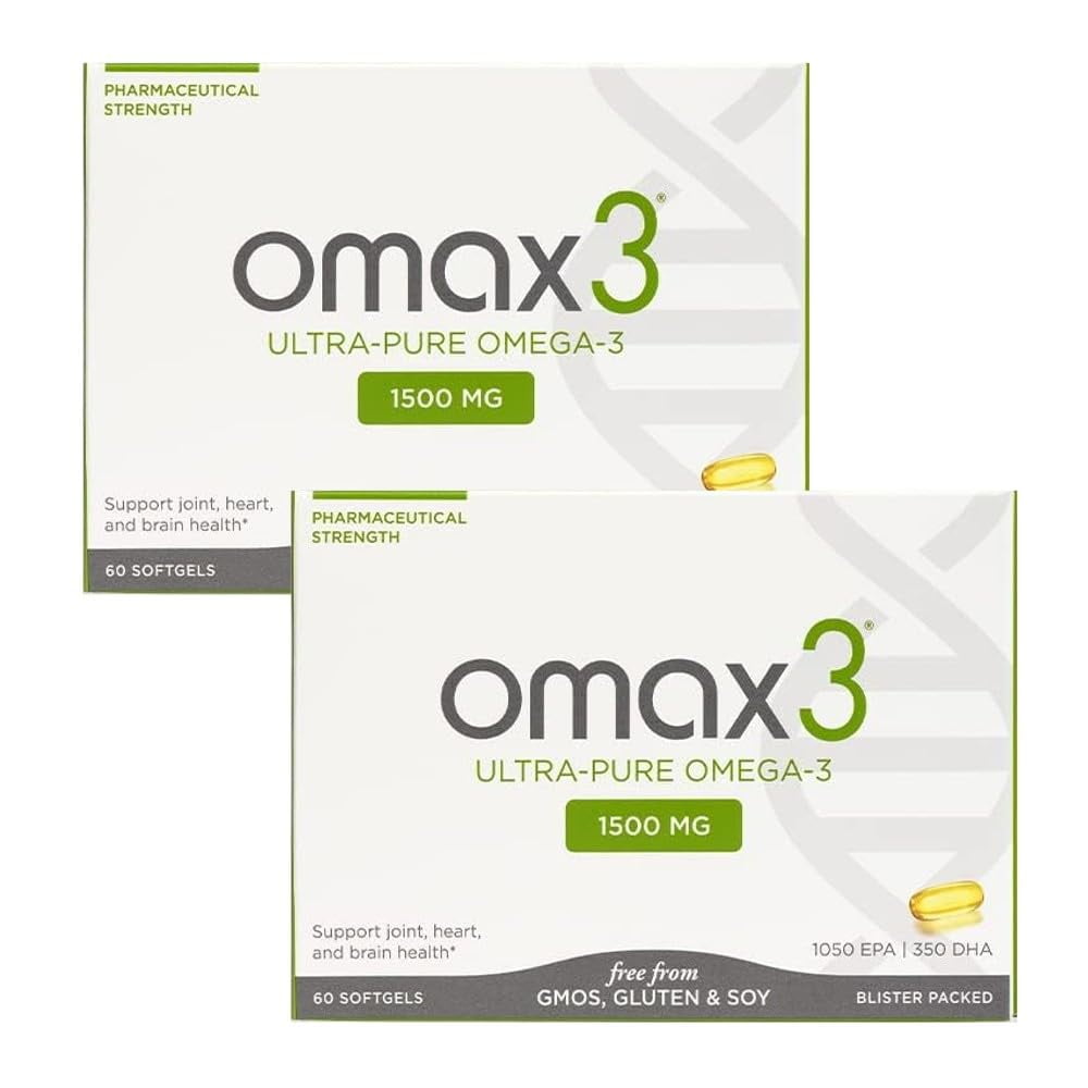 Píldoras de aceite de pescado Omax3 Natural Omega 3 1500 mg EPA DHA 60 ...