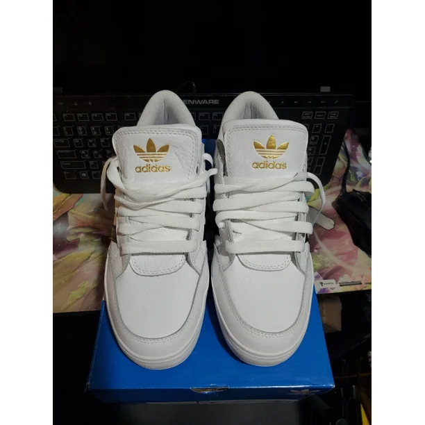 Adi - das Hardcourt Low Mens Size 8 White Black Athletic Shoes Sneakers ...