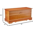 Coaster Oak Cedar Chest with Lock, Solid Wood Storage, Includes Key ...