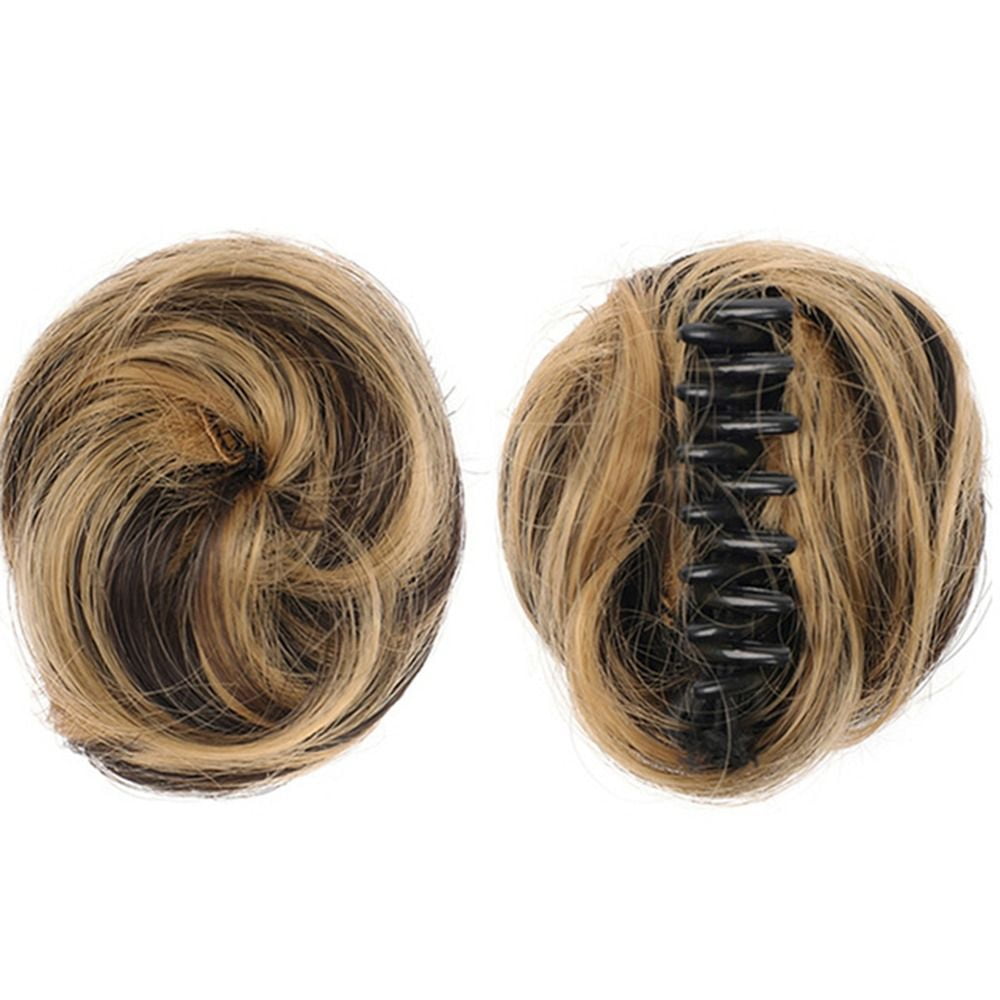 Fake Hair Bun Extensions Claw Clip Hairpieces Space Buns Hair Piece ...