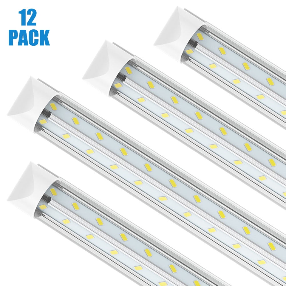T8 4ft LED Shop Light Fixtures,Linkable, V Shape, 75W 6500k White, 12 ...