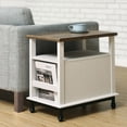 Set of 2 Nightstand Bedside Table with Open Storage and Drawer for ...