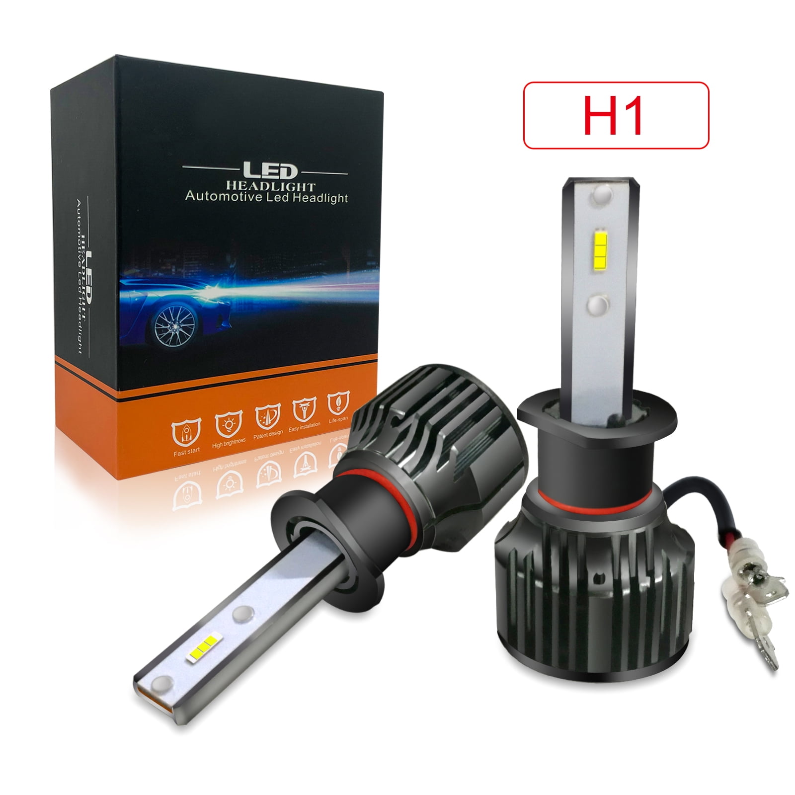Bauma Auto CSP H1 LED Headlight Bulbs, 60W LED Headlights Conversion ...