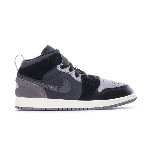 Little Kid's Jordan 1 Mid SE Craft Black/Cement Grey-Lt Graphite ...