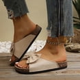 Bibifish Womens Flat Slide Minimalist Laid-Back Soft Open Toe Slip On ...