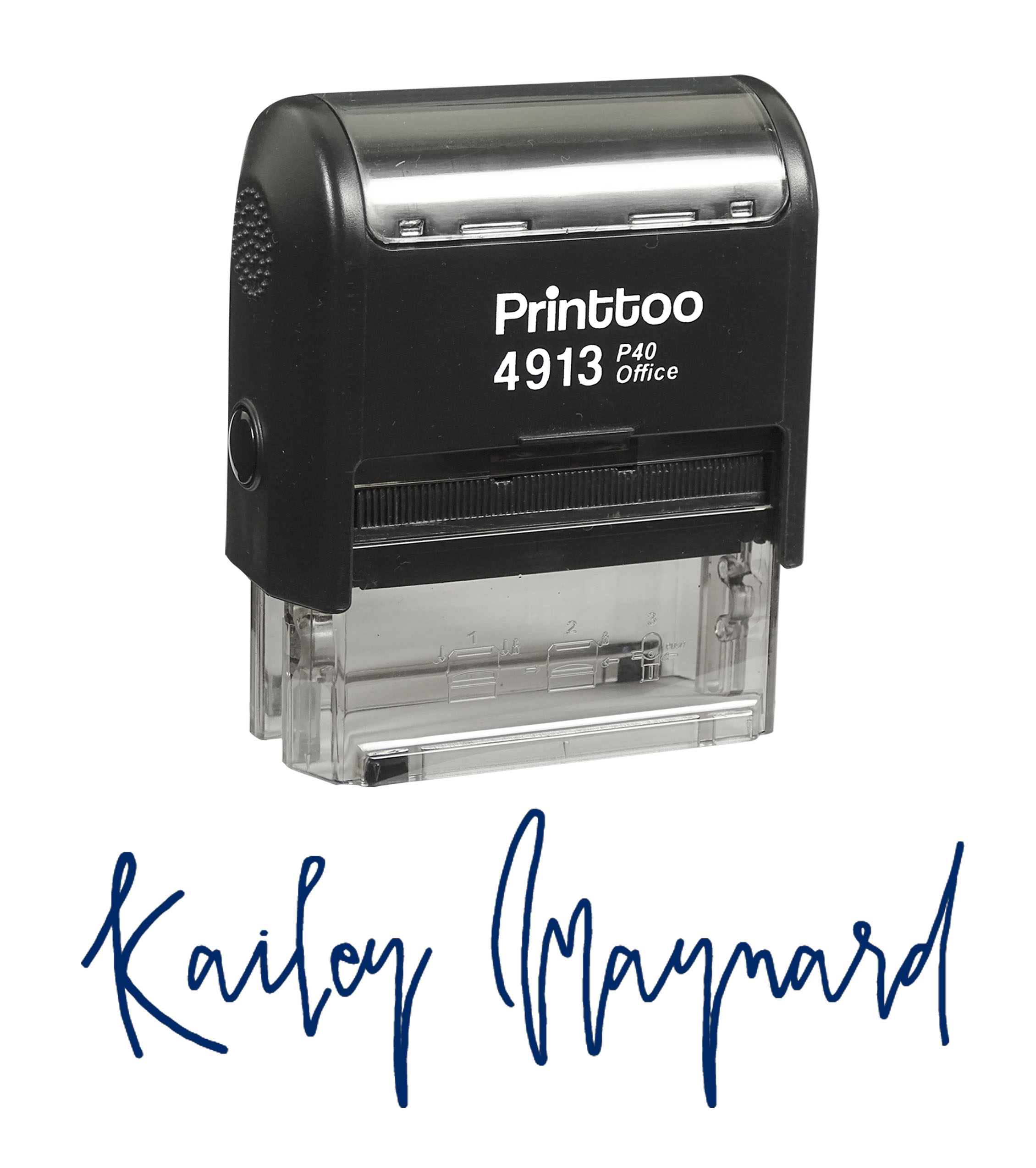 Printtoo Personalized Blue Self Inking Custom Stamp Custom Signature ...