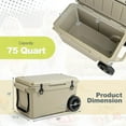 75 Qt Coolers, Insulated Large Ice Chest with Handles and Cup Holders ...