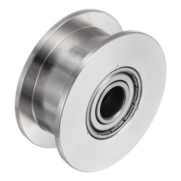Eagle EG095 (2 PACK) Slide Gate Wheel 6” V-Groove Sliding Wheel Bearing ...