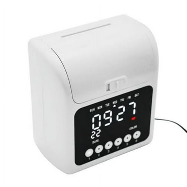 Miumaeov LCD Employee Attendance Punch Time Clock Office Staff Check In ...