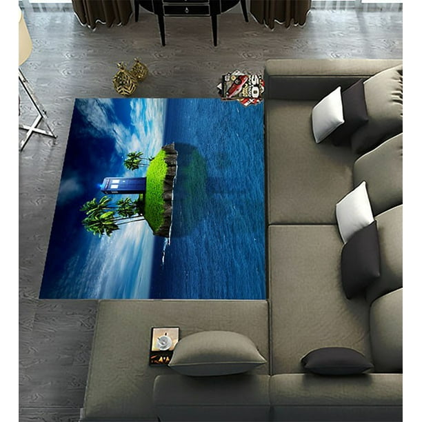 DEYOU New Doctor Who Island Cartoon Area Rugs 6 x 9ft Floor Carpet Mat ...